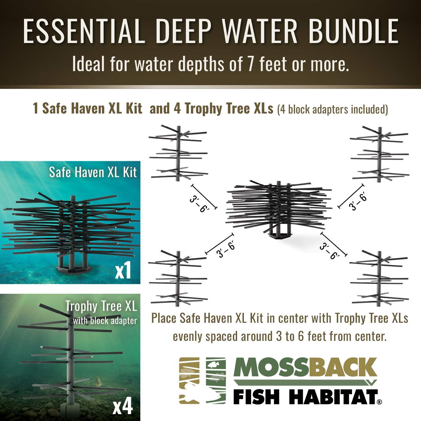 Essential Deep Water Bundle | MossBack Fish Habitat