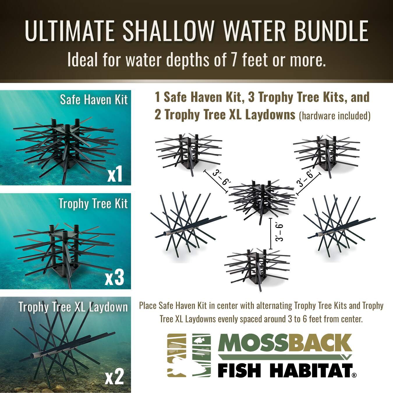 Ultimate Shallow Water Bundle | MossBack Fish Habitat