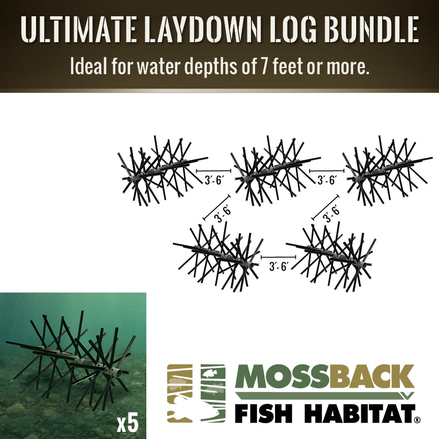 Ultimate Laydown Log Bundle | MossBack Fish Habitat