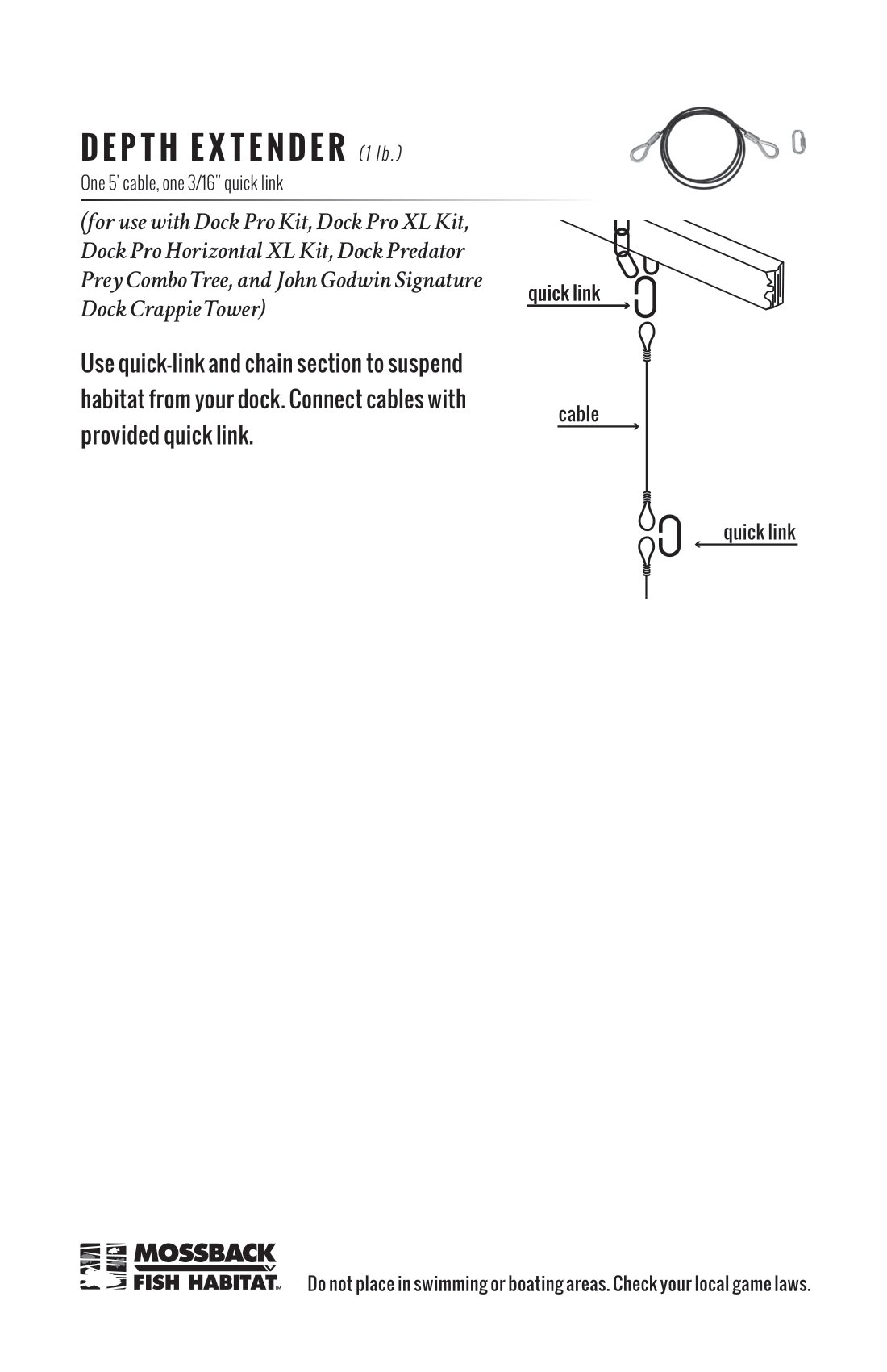 MossBack Habitat Depth Extender - MossBack Fish Habitat