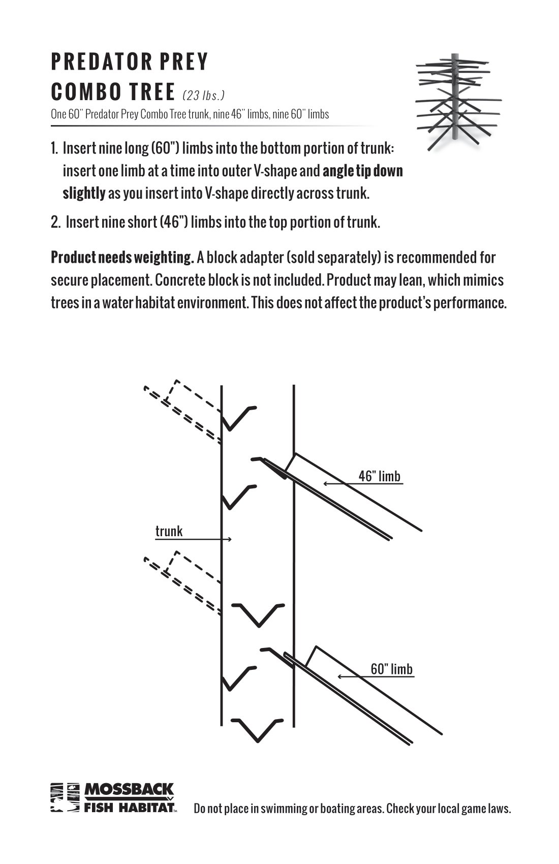 MossBack Predator Prey Combo Tree | MossBack Fish Habitat