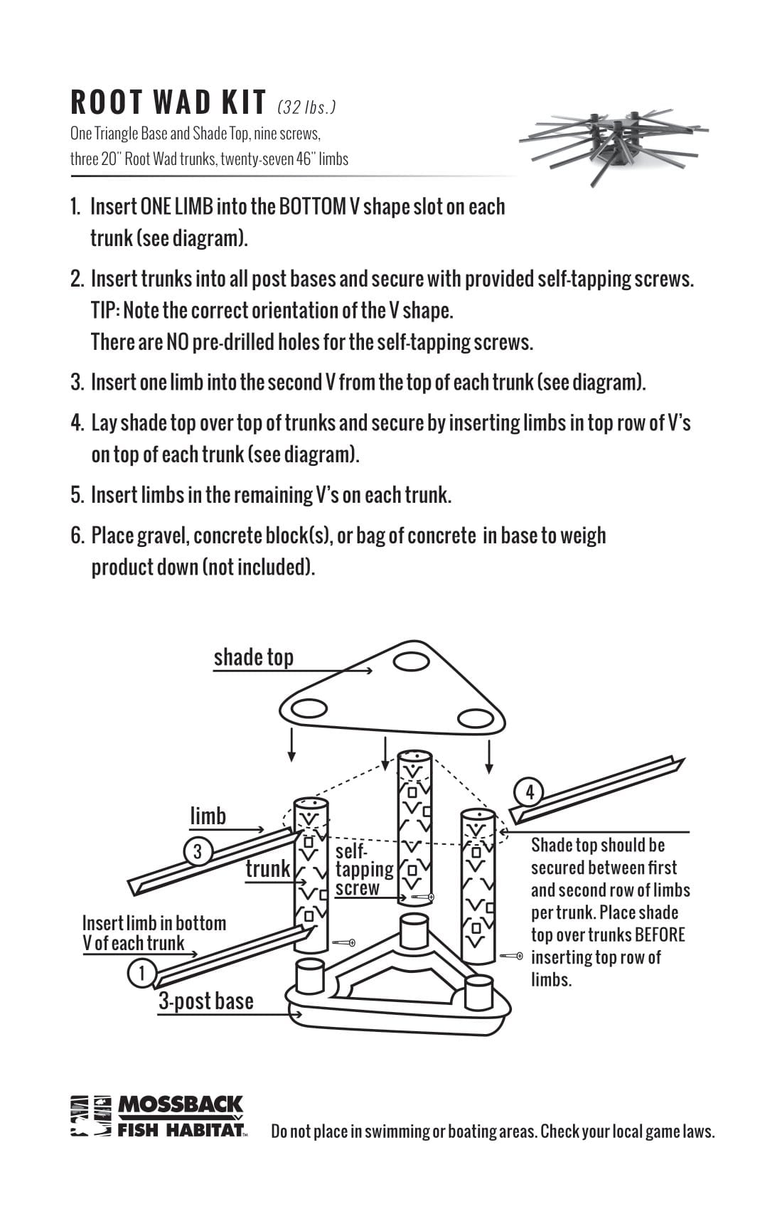 The MossBack Root Wad Kit | MossBack Fish Habitat